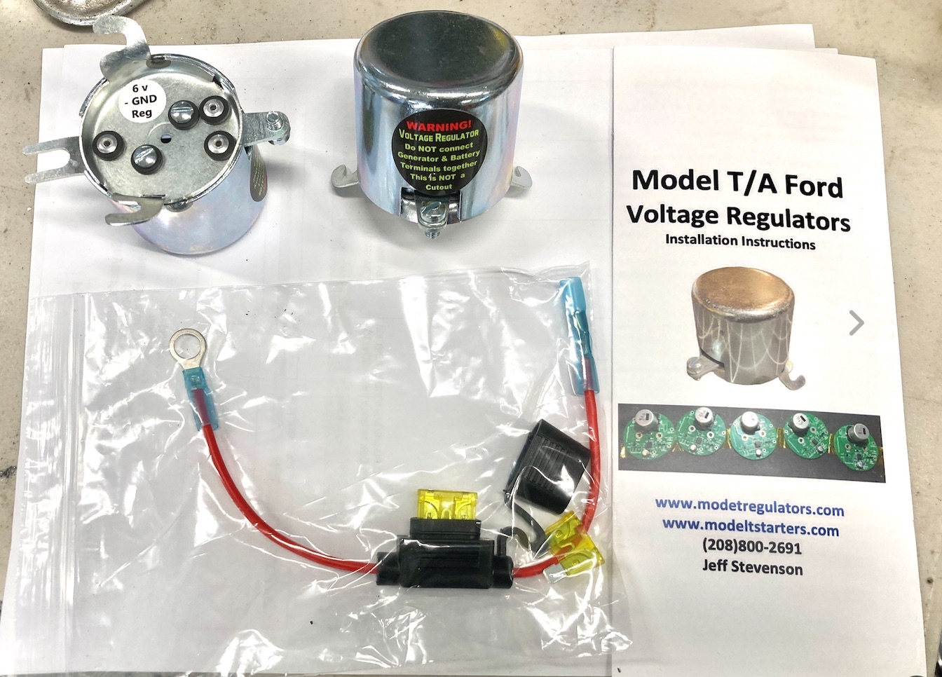 12 Volt Model T Voltage Regulator NO Ford script – MTS